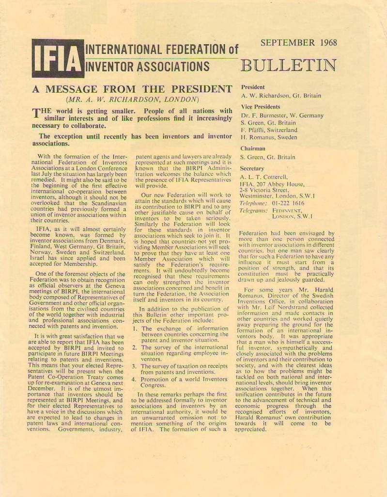 What is IFIA | International Federation of Inventors Associations