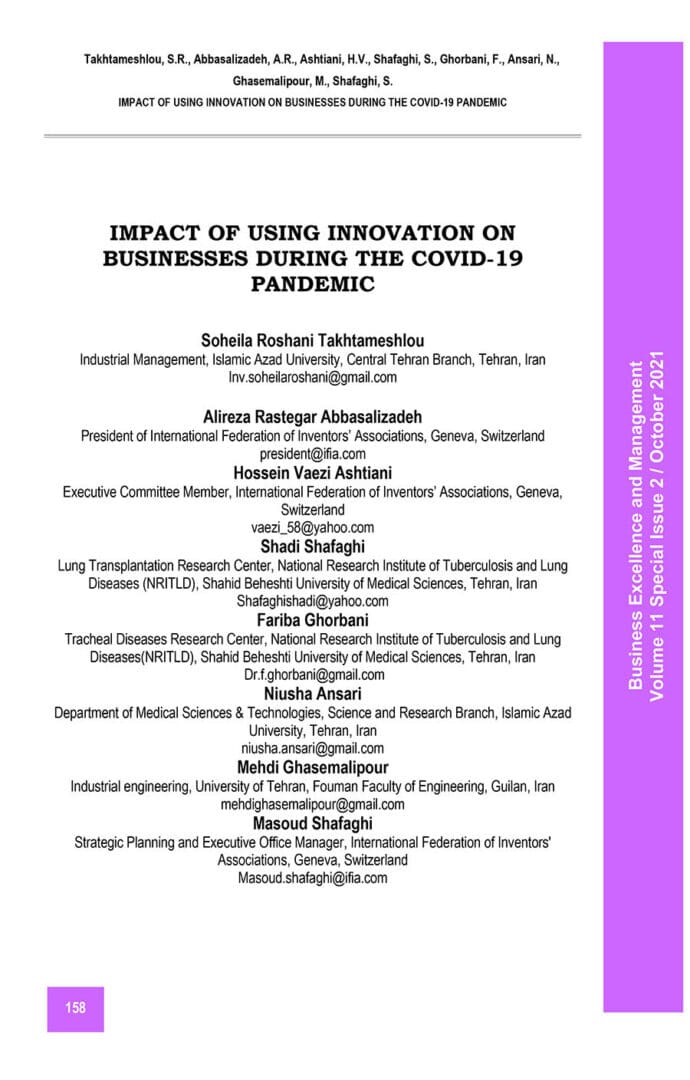 Impact of Using Innovation on Businesses during the Covid-19